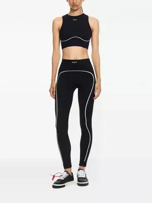 Off-White Logo-print Panelled Leggings