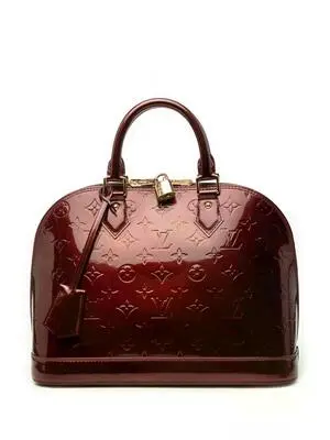 LOUIS VUITTON 2010 Monogram Vernis Alma Pm Handbag - Red