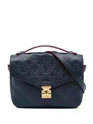 LOUIS VUITTON 2018 Monogram Empreinte Pochette Metis Satchel - Blue