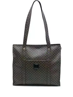 Celine 20th Century Macadam Coated Canvas Tote Bag