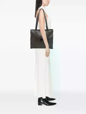 Celine 20th Century Macadam Coated Canvas Tote Bag