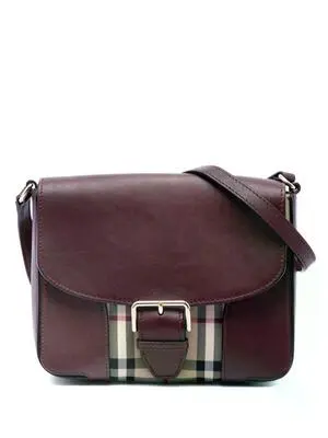 Burberry Haymarket Check Nylon And Leather Dickens Crossbody Bag