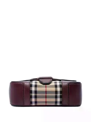 Burberry Haymarket Check Nylon And Leather Dickens Crossbody Bag