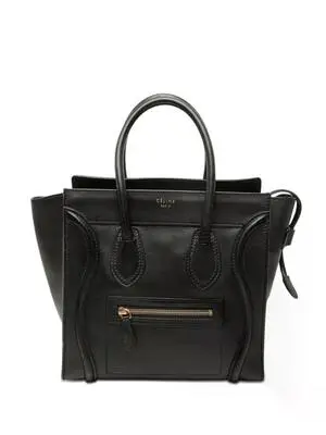 Celine 2012 Micro Smooth Calfskin Luggage Tote Bag - Black