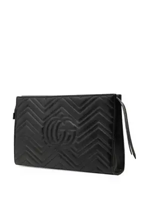 Gucci Gg Marmont Heart Matelasse Calfskin Clutch Bag