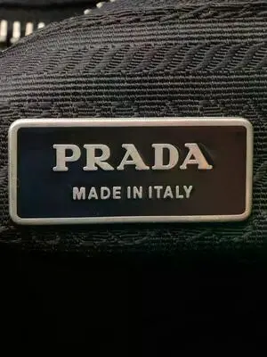 Prada Saffiano Trimmed Tessuto Tote Bag