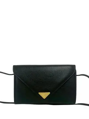 Saint Laurent 20th Century Leather Envelope Flap Crossbody Bag - Black