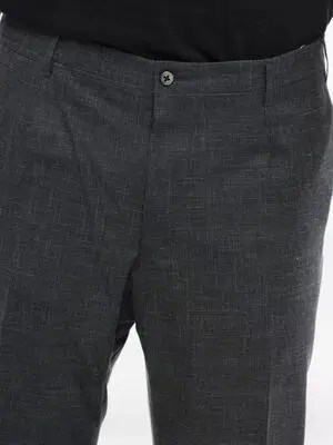 Corneliani Linen-blend Belt-loop Trousers