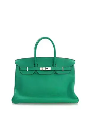 Hermès 2012 Clemence Birkin Retourne 35 Handbag - Green