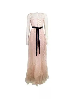 Philosophy Di Lorenzo Serafini Polka Dot-print Belted Maxi Dress - Pink