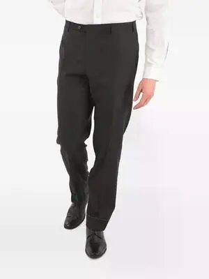 Corneliani Virgin Wool Poplin Trousers - Grey