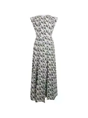 Philosophy Di Lorenzo Serafini Floral-print Sleeveless Maxi Dress - White