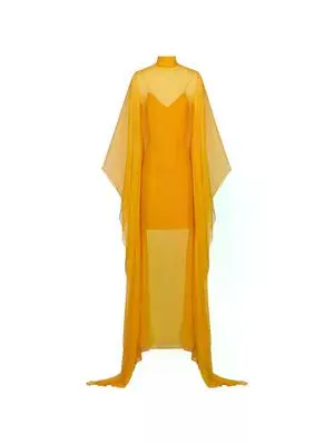 TALLER MARMO Lanzarote High-neck Kaftan Maxi Dress - Yellow