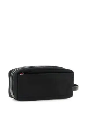 Kiton Logo-plaque Leather-trim Wash Bag