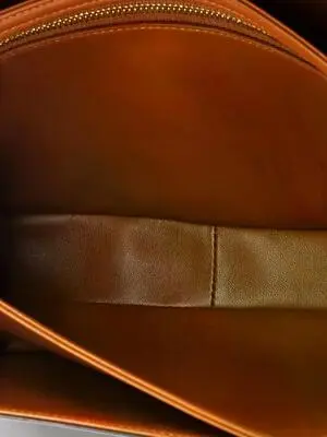 Celine Triomphe Shoulder Bag In Canvas And Leather - Brown
