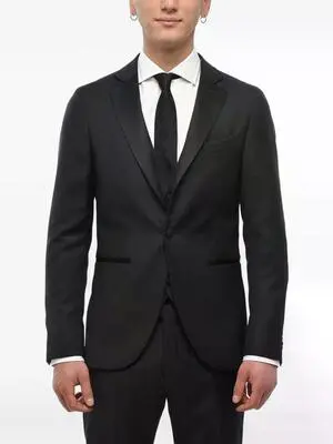 Corneliani Three-piece Jacquard Suit - Black