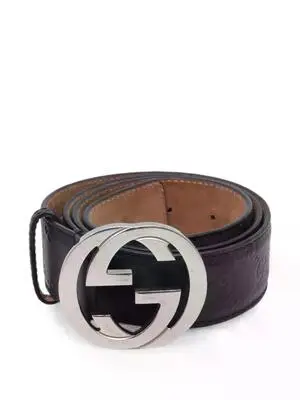 Gucci Guccissima Interlocking G-buckle Belt