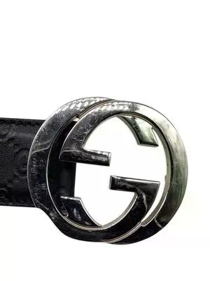 Gucci Guccissima Interlocking G-buckle Belt