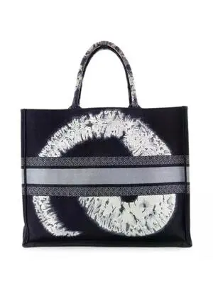 Dior Book Embroidered Canvas Large Tote Bag