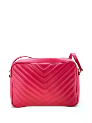 Saint Laurent Lou Camera Bag Matelasse Chevron Leather Small Crossbody Bag - Black
