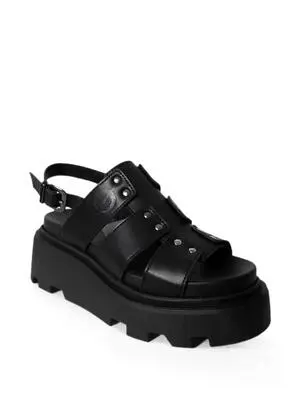 ALTERCORE Maryam Stud-embellished Platform Sandals - Black