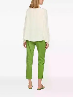 MARCCAIN Pleated Lace-trim Blouse