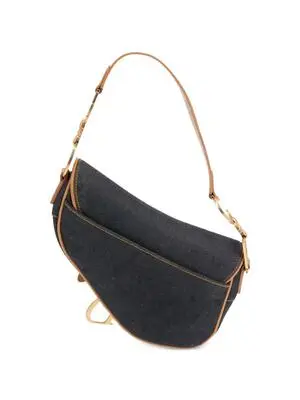 Dior Saddle Denim Shoulder Bag - Blue