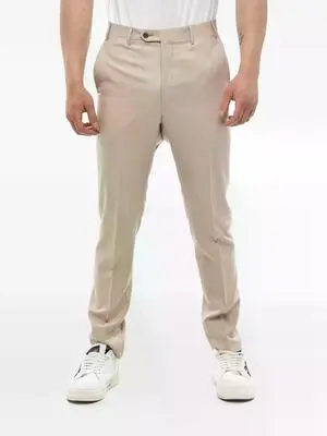 Corneliani Virgin-wool Twill Trousers - Neutrals