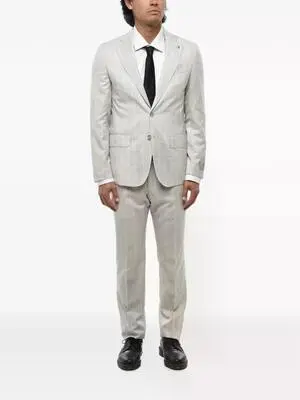 Corneliani Single-breasted Striped Suit - Grey