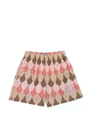 ERIC EMANUEL Graphic Print Track Shorts - Pink
