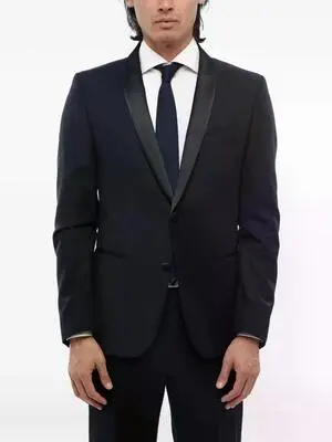 Corneliani Shawl-collar Single-breasted Jacket - Blue