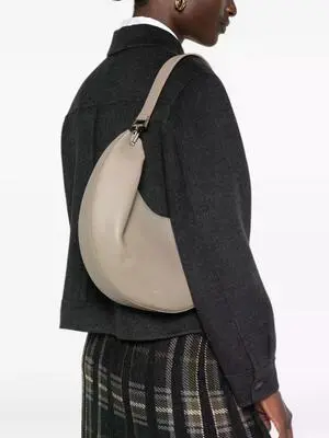Emporio Armani Grained Leather Shoulder Bag - Neutrals