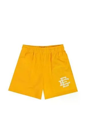 ERIC EMANUEL Basic Logo-print Mesh Shorts - Yellow