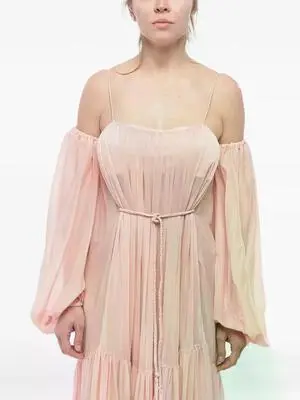 SUPER BLOND Maxi Ruffled Off-the-shoulder Dress