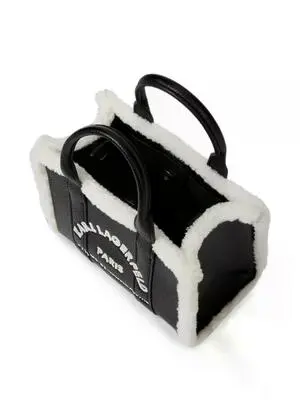 Karl Lagerfeld Mini Rue St-guillaume Shearling Square Tote Bag