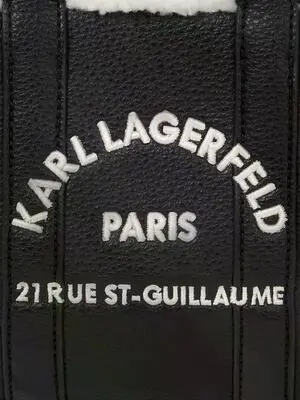 Karl Lagerfeld Mini Rue St-guillaume Shearling Square Tote Bag