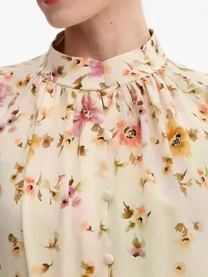 Luisa Spagnoli Floral-print Silk Blouse