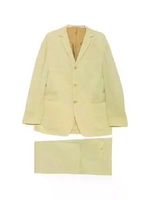 ROMEO GIGLI 1990s Notched-lapel Drawstring Suit - Green