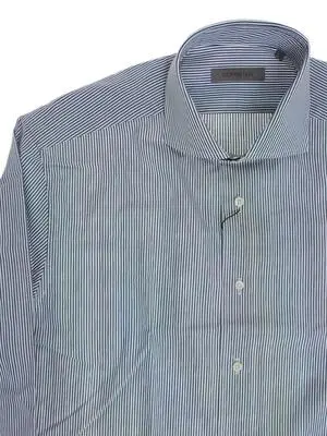Corneliani Awning-striped French-collar Shirt