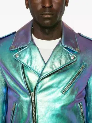 Moschino 2010s Metallic Biker Jacket