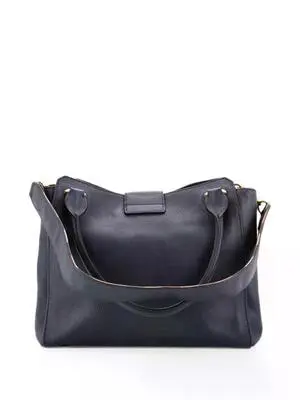 Burberry Buckle Leather Medium Tote Bag