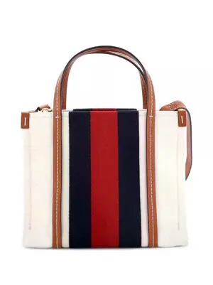 Gucci Interlocking G Web Canvas Mini Tote Bag - Brown