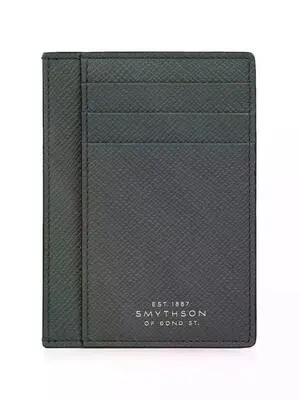 Smythson Large Panama Card Holder - Green