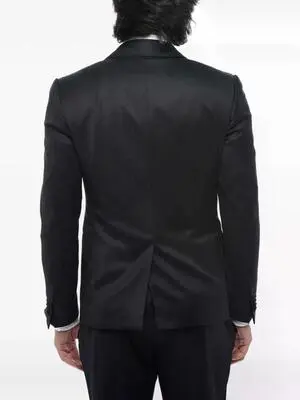 Corneliani Shawl-lapel Jacquard Suit - Black