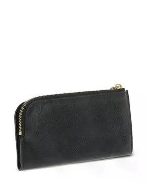 Il Bisonte Hammered Leather Engraved-logo Wallet - Black