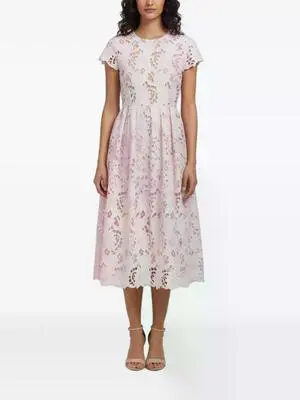 SELF-PORTRAIT Guipure Lace Midi Dress - Pink