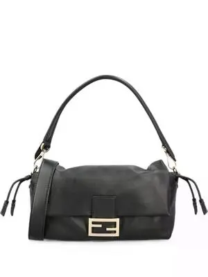 Fendi Baguette Soft Medium Nappa-leather Bag - Black