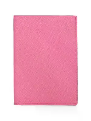 Smythson Panama Cross-grain Passport Cover - Pink