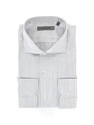 Corneliani Striped Cotton Shirt - White