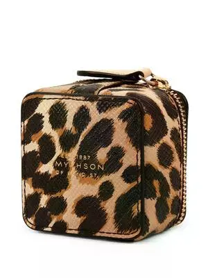 Smythson Leopard-print Leather Trinket Case